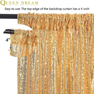 8ft x 8ft Gold Sequin Backdrop Curtain Glitter Photo Booth Backdrop for Wedding Birthday Baby Shower Event Decor