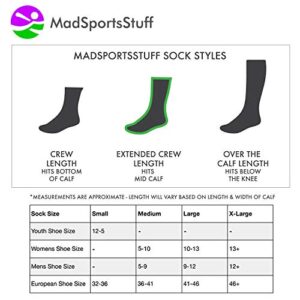 MadSportsStuff Basketball Logo Athletic Crew Socks, Small - Maroon/White