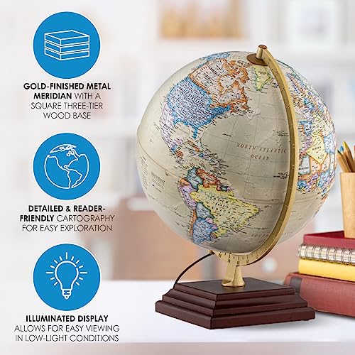 Waypoint Geographic Atlantic Illuminated Globe