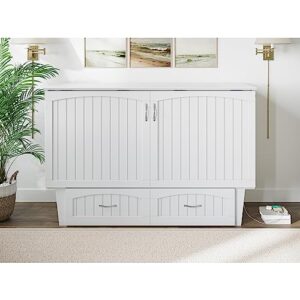 AFI Nantucket Murphy Bed Chest, Queen, White