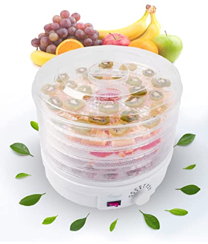 Rosewill Countertop Portable Electric Food Fruit Dehydrator Machine with Adjustable Thermostat, BPA-Free 5-Tray RHFD-15001