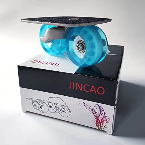 JINCAO Drift Plate Board Skate Split Portable Roller Road Aluminum Anti-slip Plate with Blue Flash Light PU Wheels and ABEC-7 608 Bearings