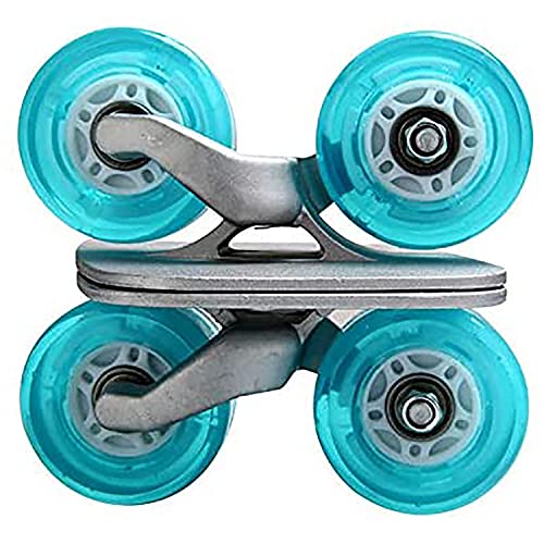 JINCAO Drift Plate Board Skate Split Portable Roller Road Aluminum Anti-slip Plate with Blue Flash Light PU Wheels and ABEC-7 608 Bearings