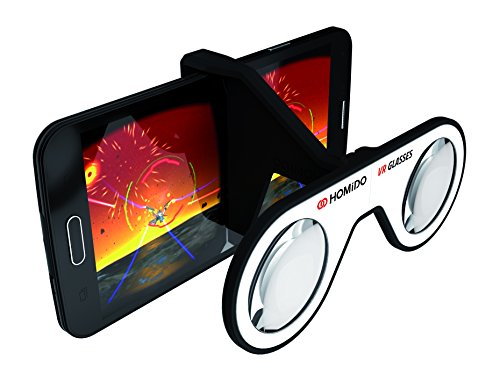 Homido Mini Virtual Reality Glasses for Smartphone Foldable VR Headset Compliant with iPhone & Android Cell Phone Vr Games and 3D Movies