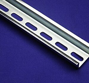 1 Pc Slotted Design Steel DIN Mounting Rail- 1m Length x 35mm Width x 15mm Height