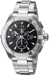 tag heuer aquaracer 300m chronograph 43mm black men's watch cay1110.ba0927