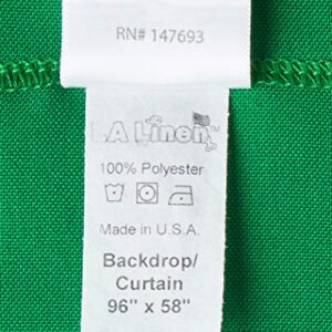 LA Linen Pack-2 Polyester Poplin Backdrop Drape 96 by 58-Inch Wide, Emerald Green, 96 x 58