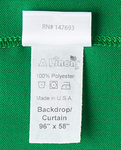 LA Linen Pack-2 Polyester Poplin Backdrop Drape 96 by 58-Inch Wide, Emerald Green, 96 x 58