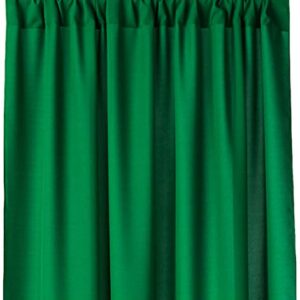 LA Linen Pack-2 Polyester Poplin Backdrop Drape 96 by 58-Inch Wide, Emerald Green, 96 x 58