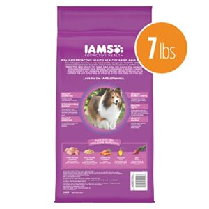 IAMS Healthy Aging Adult Dry Dog Food for Mature and Senior Dogs with Real Chicken, 7 lb. Bag