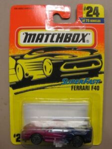 matchbox super fast ferrari f40 #24-75 by matchbox