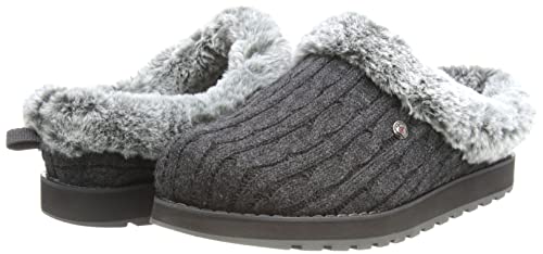 Skechers BOBS Women's Keepsakes - Ice Angel Slipper, Charcoal, 10 M US