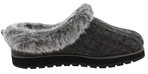 Skechers BOBS Women's Keepsakes - Ice Angel Slipper, Charcoal, 10 M US