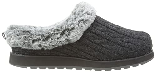 Skechers BOBS Women's Keepsakes - Ice Angel Slipper, Charcoal, 10 M US