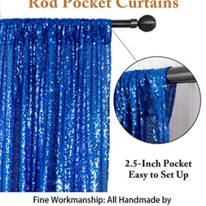 Sequin Backdrop Photo Booth Backdrop 6FTx6FT Royal Blue Wedding Shimmer Fabric Background for Baby Shower Sparkle Sequin Wall Backdrop for Party Event