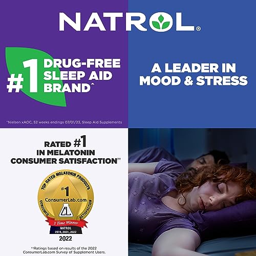 Natrol Time-Release Melatonin 5 mg, Dietary Supplement for Restful Sleep, 100 Tablets, 100 Day Supply