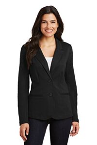 port authority?lm2000 ladies knit blazer, l, black