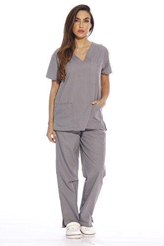 Just Love 22251V-XL Light Grey Women's Scrub Sets/Medical Scrubs/Nursing Scrubs