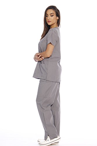 Just Love 22251V-XL Light Grey Women's Scrub Sets/Medical Scrubs/Nursing Scrubs