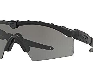 Oakley Men's OO9213 M Frame 2.0 Industrial Rectangular Sunglasses, Matte Black/Grey, 32 mm