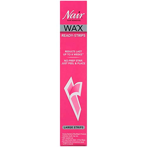 Nair Hair Remover Wax Ready- Strips for Legs & Body, 40 CT Set of 3