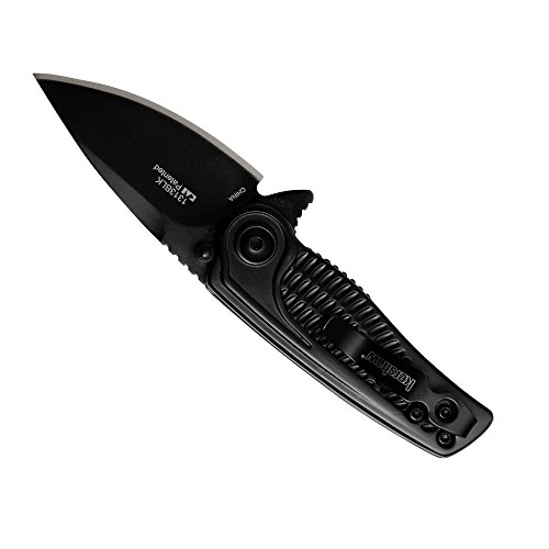 Kershaw Spoke Pocket Knife, 2" 4Cr14 Steel Blade with BlackWash Coatin, Compact Assisted-Opening EDC