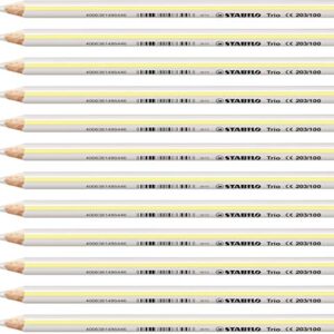 STABILO Colouring Pencil Trio thick - Pack of 12 - white