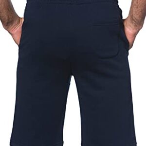 JP 1880 Menswear Big & Tall Plus Size L-8XL JP Logo Comfy Sweat Shorts Navy Blue X-Large 702636 70