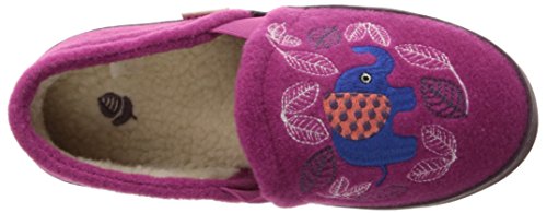 Acorn Unisex-Kid's Colby Gore Moc Slipper, Magenta Elephant, 12-13 Little Kid