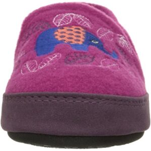 Acorn Unisex-Kid's Colby Gore Moc Slipper, Magenta Elephant, 12-13 Little Kid