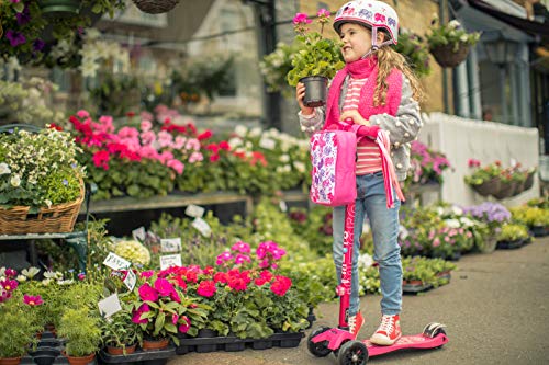 Micro Kickboard - Maxi Deluxe 3-Wheeled, Lean-to-Steer, Swiss-Designed Micro Scooter for Kids, Ages 5-12 (Pink)