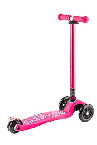 Micro Kickboard - Maxi Deluxe 3-Wheeled, Lean-to-Steer, Swiss-Designed Micro Scooter for Kids, Ages 5-12 (Pink)