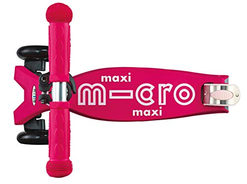 Micro Kickboard - Maxi Deluxe 3-Wheeled, Lean-to-Steer, Swiss-Designed Micro Scooter for Kids, Ages 5-12 (Pink)