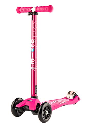 Micro Kickboard - Maxi Deluxe 3-Wheeled, Lean-to-Steer, Swiss-Designed Micro Scooter for Kids, Ages 5-12 (Pink)