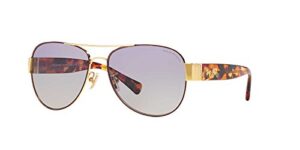 coach hc7059-92482p sunglasses l138 gold purple/purple confe w/purple grey gradient 58mm