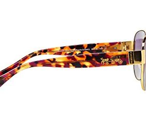 COACH HC7059-92482P Sunglasses L138 GOLD PURPLE/PURPLE CONFE w/PURPLE GREY GRADIENT 58mm