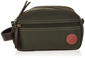 timberland men's toiletry bag canvas travel kit organizer, olive, one size