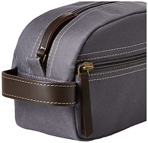 Timberland Men's Toiletry Bag Canvas Travel Kit Organizer, Charcoal, One Size