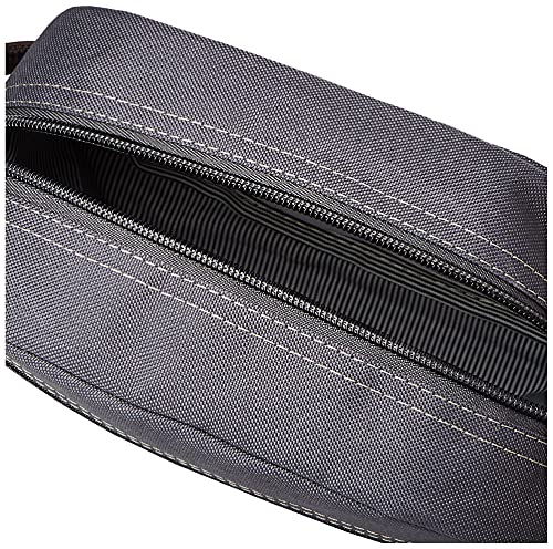 Timberland Men's Toiletry Bag Canvas Travel Kit Organizer, Charcoal, One Size