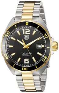 tag heuer men's formula 1 swiss-quartz watch with two-tone-stainless-steel strap, 20 (model: waz1121.bb0879)