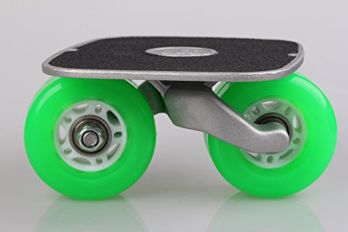 JINCAO Green Portable Roller Road Drift Skates Plate Anti-Slip Board Aluminum Truck with PU Wheels with ABEC-7 608 Bearings