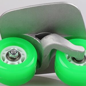 JINCAO Green Portable Roller Road Drift Skates Plate Anti-Slip Board Aluminum Truck with PU Wheels with ABEC-7 608 Bearings