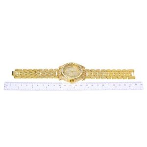 Techno Pave Iced Out Watch - Gold