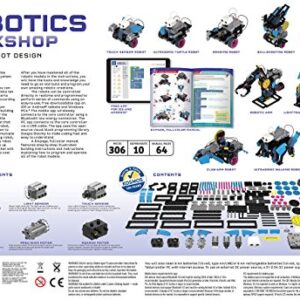 Thames & Kosmos Robotics Workshop Model Building & Science Experiment Kit | Build & Program 10 Robots with Ultrasonic Sensors | Program & Control with App for iOS & Android