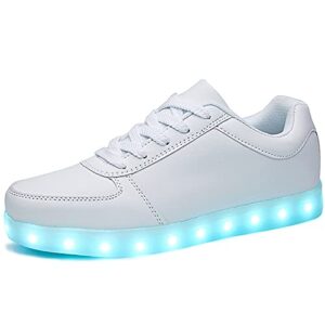 sanyes usb charging light up shoes sports led shoes dancing sneakers sydb551-white-38