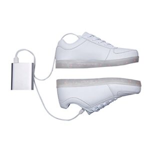 SANYES USB Charging Light Up Shoes Sports LED Shoes Dancing Sneakers SYDB551-White-38