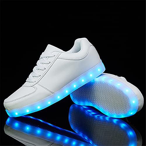 SANYES USB Charging Light Up Shoes Sports LED Shoes Dancing Sneakers SYDB551-White-38