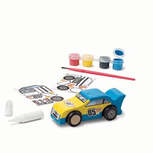 Melissa & Doug Decorate-Your-Own Wooden Craft Kits Set - Race Car and Monster Truck