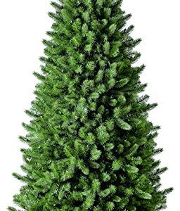 Evergreen Classics 6.5 ft Pre-Lit Vermont Spruce Quick Set Artificial Christmas Tree, Remote-Controlled Color-Changing LED Lights