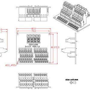 Electronics-Salon Panel Mount 12 Position Power Distribution Module Board.